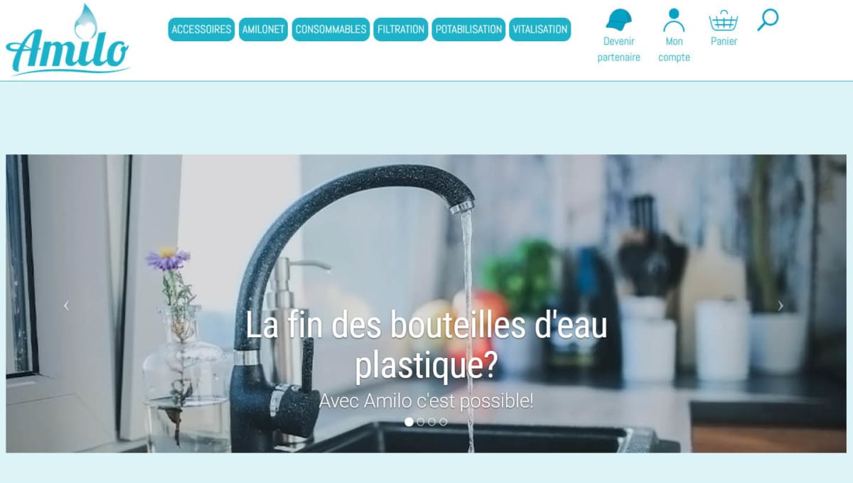 Le filtre Amilo Nomade sur évier - Amilo